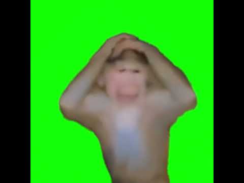 Sad Monkey hands on Top of Head meme (Green Screen)