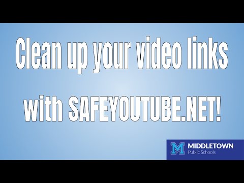 Clean up your video links with SAFEYOUTUBE.NET!!