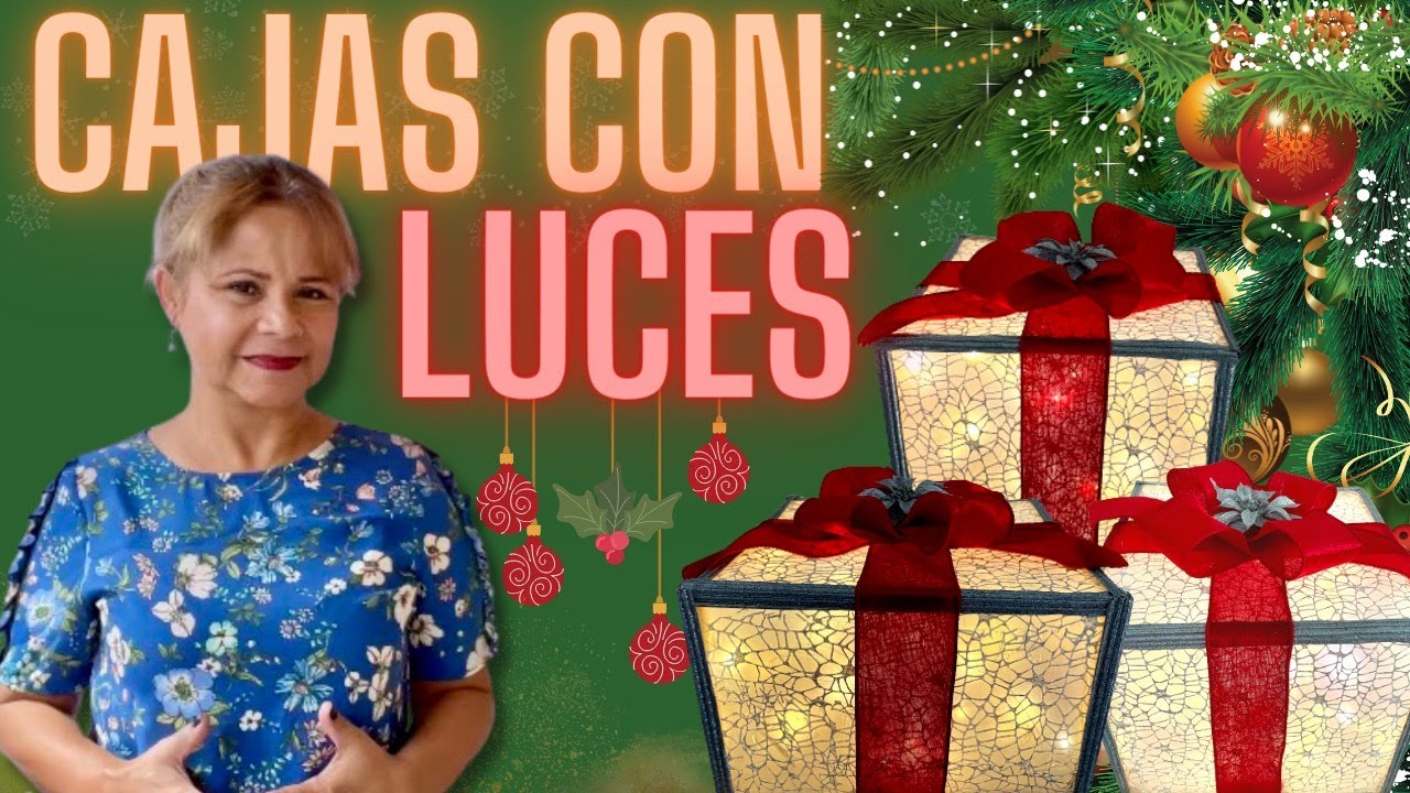 COMO HACER CAJAS DE REGALO CON LUCES PARA NAVIDAD