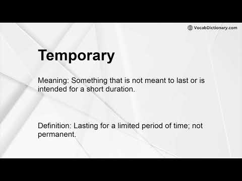 Temporary Meaning