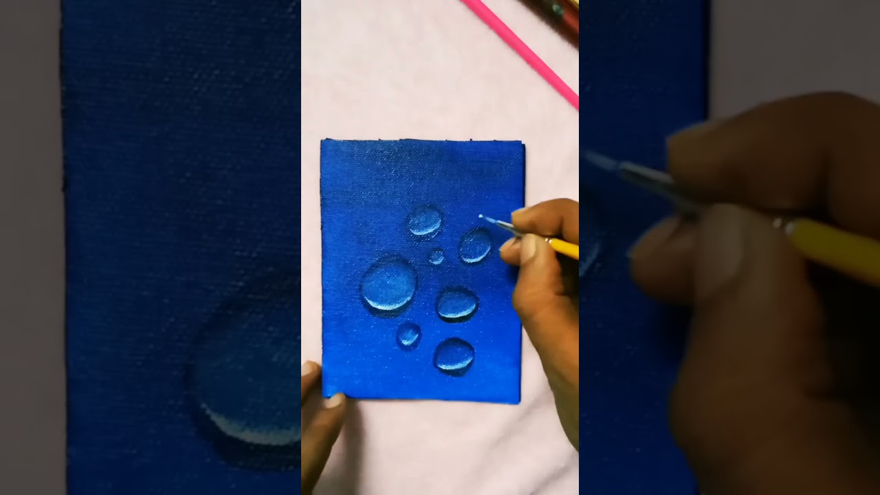 bubbles drawing/ #shorts /mini canvas/Evoos creations