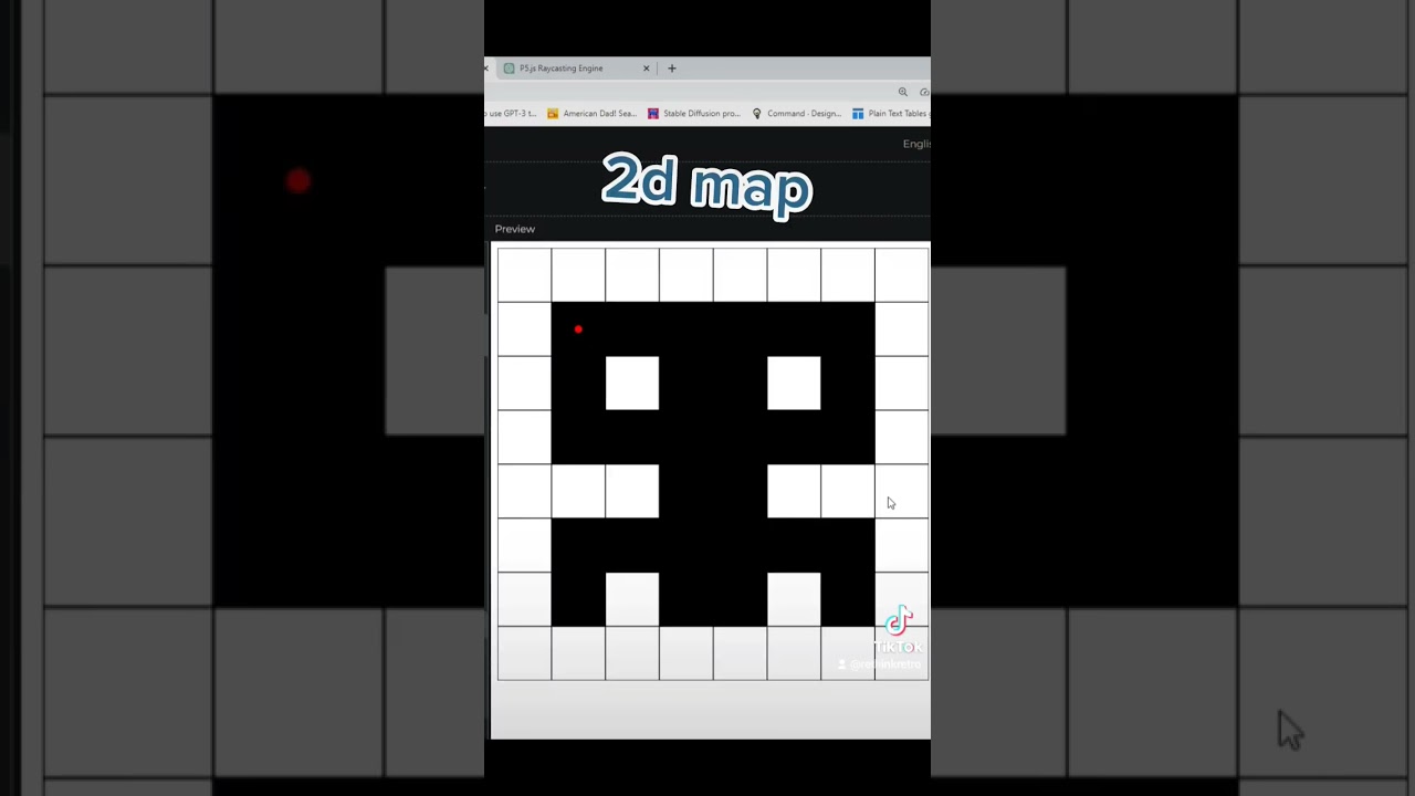 experimental raycast engine coding using GPT-4 & JavaScript (+p5.js)     #Wolfenstein #Doom #GPT4