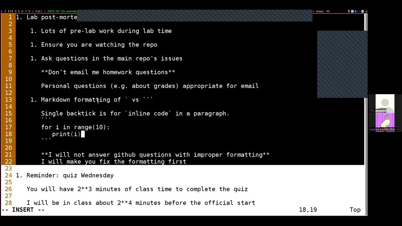 2023-01-23: syllabus / pull requests