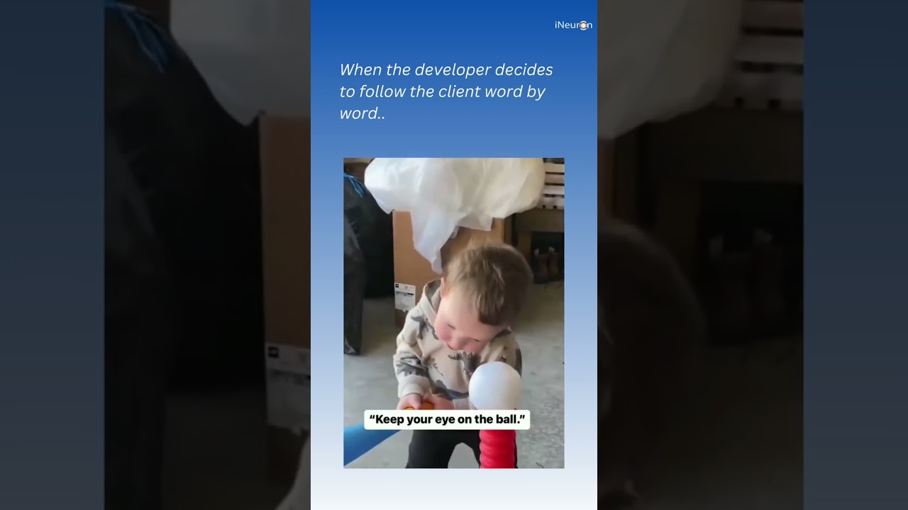 When Developer is Extremely dedicated Towards His Client😂🤣 #shorts #ineuron