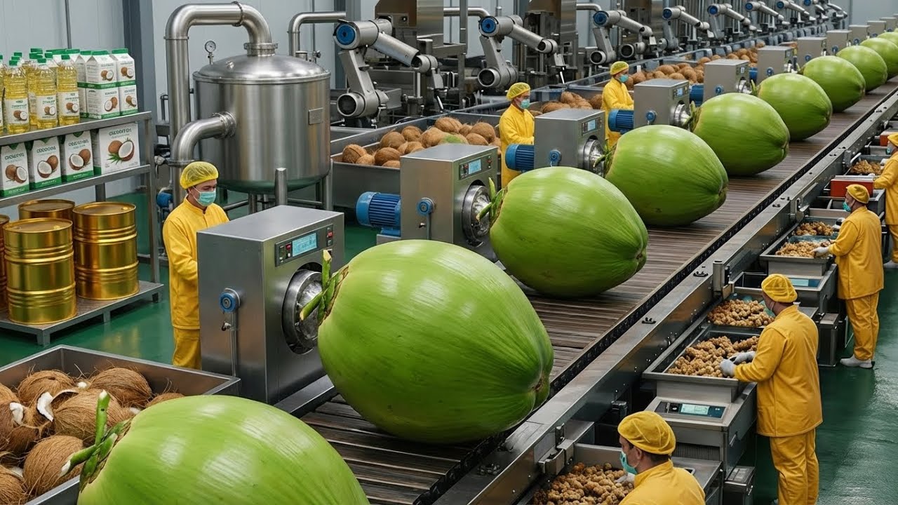 Inside the Coconut Oil Factory – Full Process Luxury Oils Made