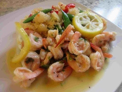 Italian Shrimp Scampi with Snap Pea Rice Recipe