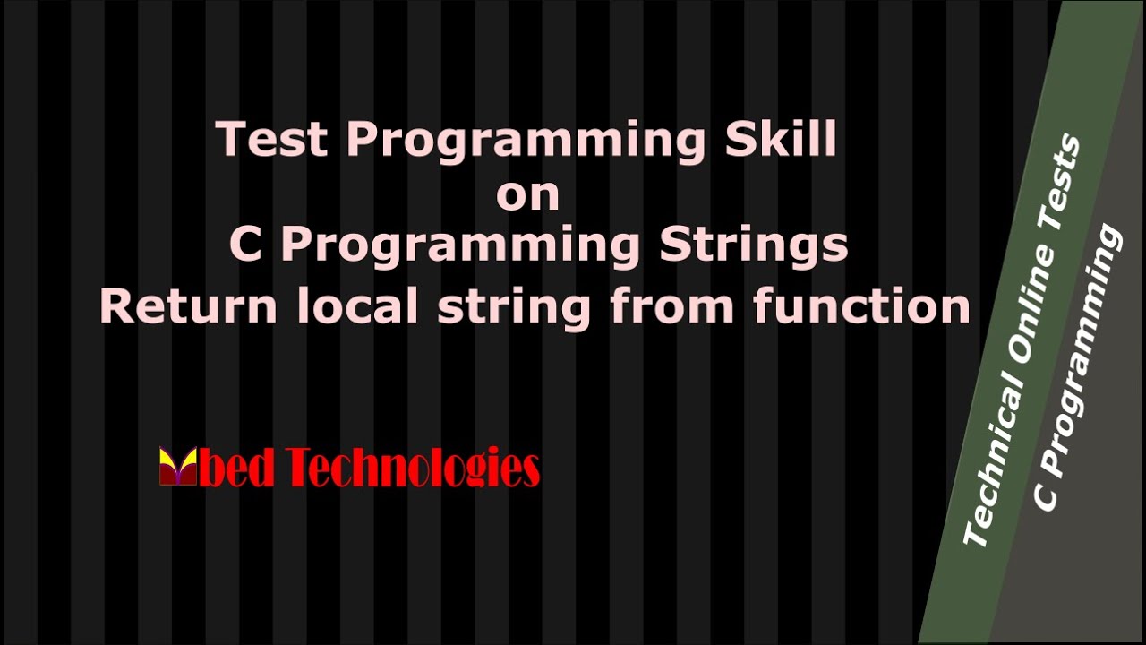 C programming question on returning a string from a function