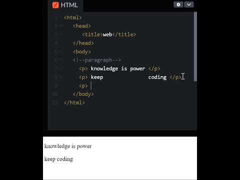 P Element in HTML | HTML tags, HTML basics #short_video #shorts #html #css #javascript #web #html5
