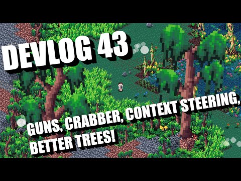 Steam Community :: Video :: Isometria Devlog 43 - Guns, Crabber, Context Steering, Better Trees!