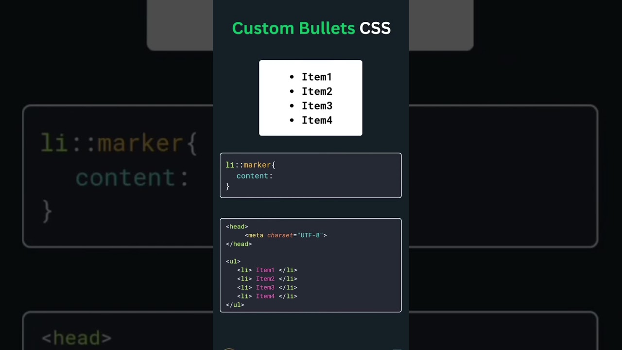 Custom bullets css #webdesign #htmlcss