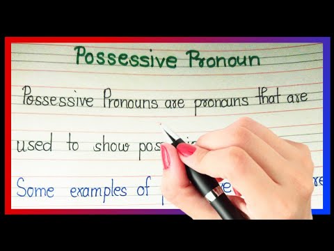 Definition of possessive pronoun | What is possessive pronoun | Example of possessive pronoun