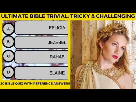 THE ULTIMATE BIBLE QUIZ: 20 QUESTIONS AND REFERENCE ANSWERS||BIBLE VERSE||