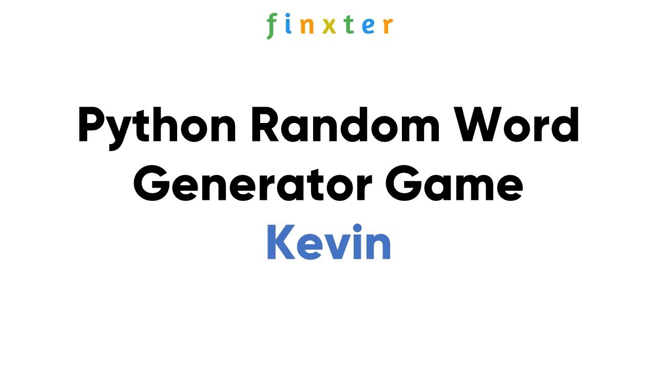 Python Random Word Generator Game