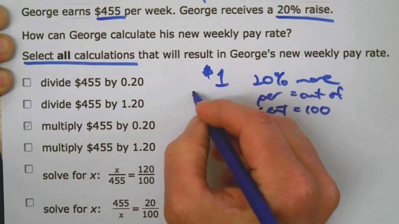 7.RP.3 SBAC Sample % Increase & Decrease