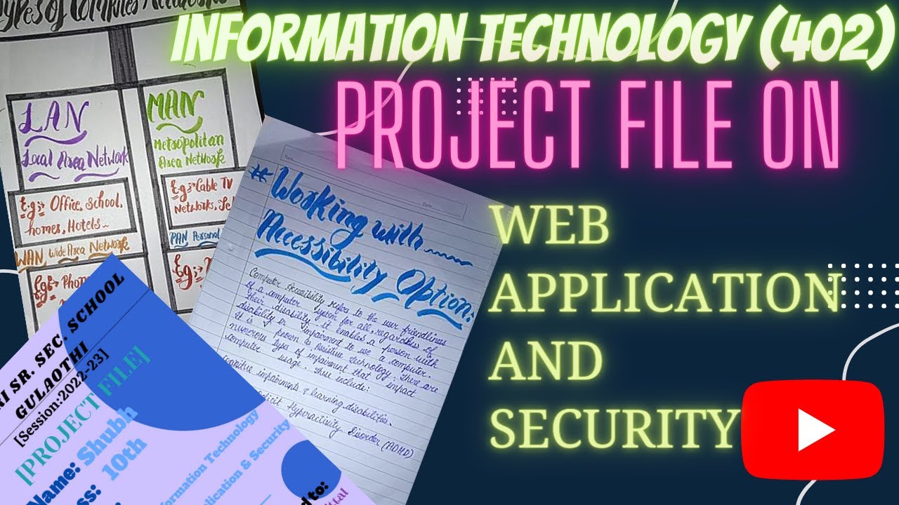 Web Application and Security project file|Information technology IT Code:402|pdf link in description