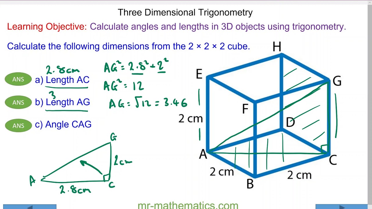 Solving 3D Problems using Trigonometry | Mr Mathematics