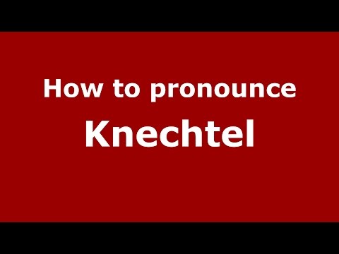 How to pronounce Knechtel (Romanian/Romania) - PronounceNames.com