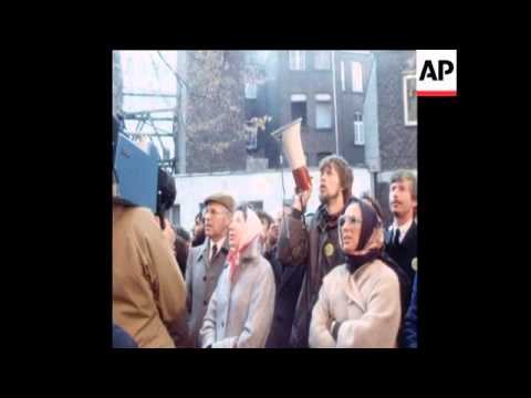 SYND 28 10 79 TRIAL TO FORMER SS OFFICERS IN COLOGNE AND DEMONSTRATIONS OUTSIDE COURT