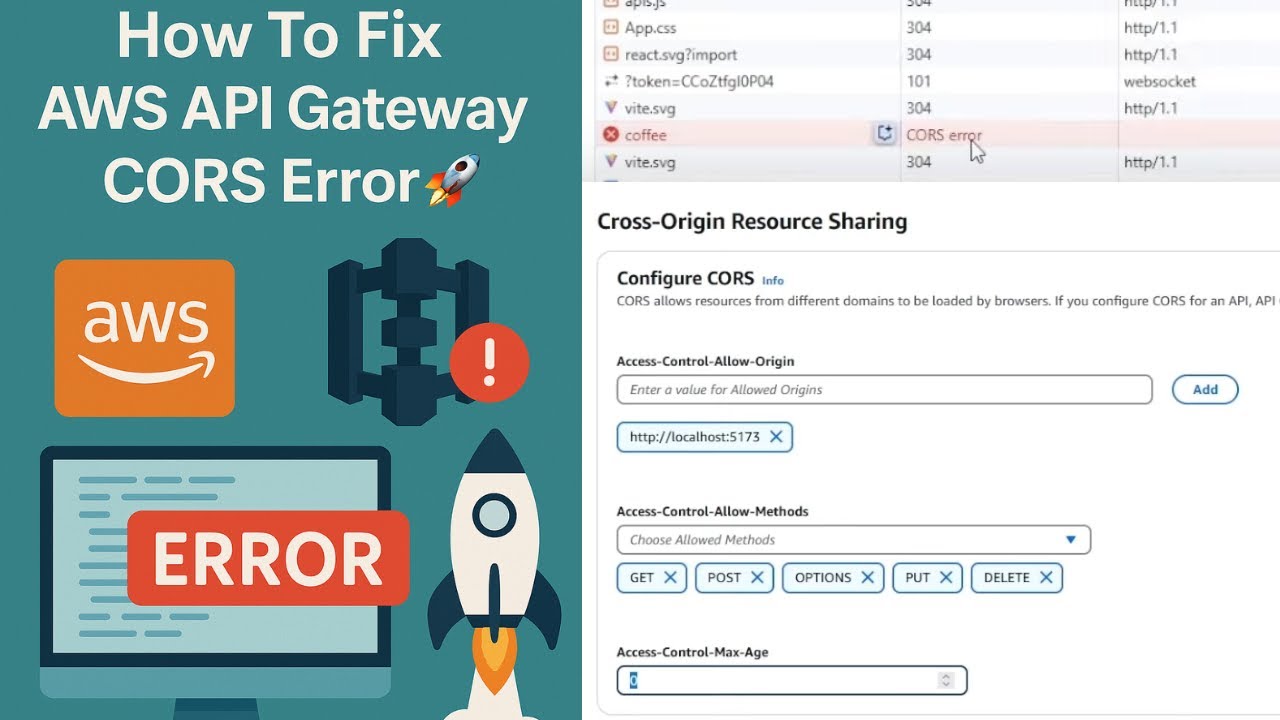 How To Fix AWS API Gateway CORS Error🚀