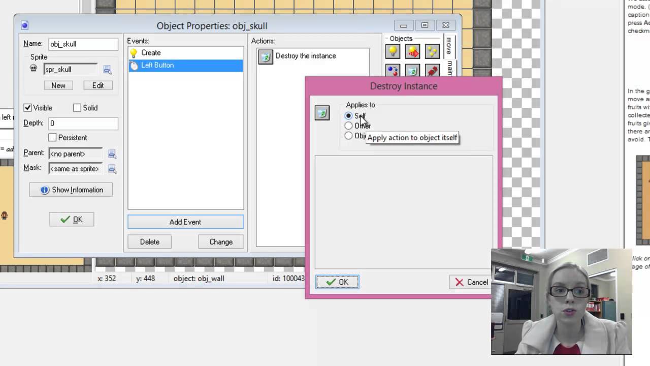 GameMaker 8.1 Skills Tutorial 3 - Mouse click event