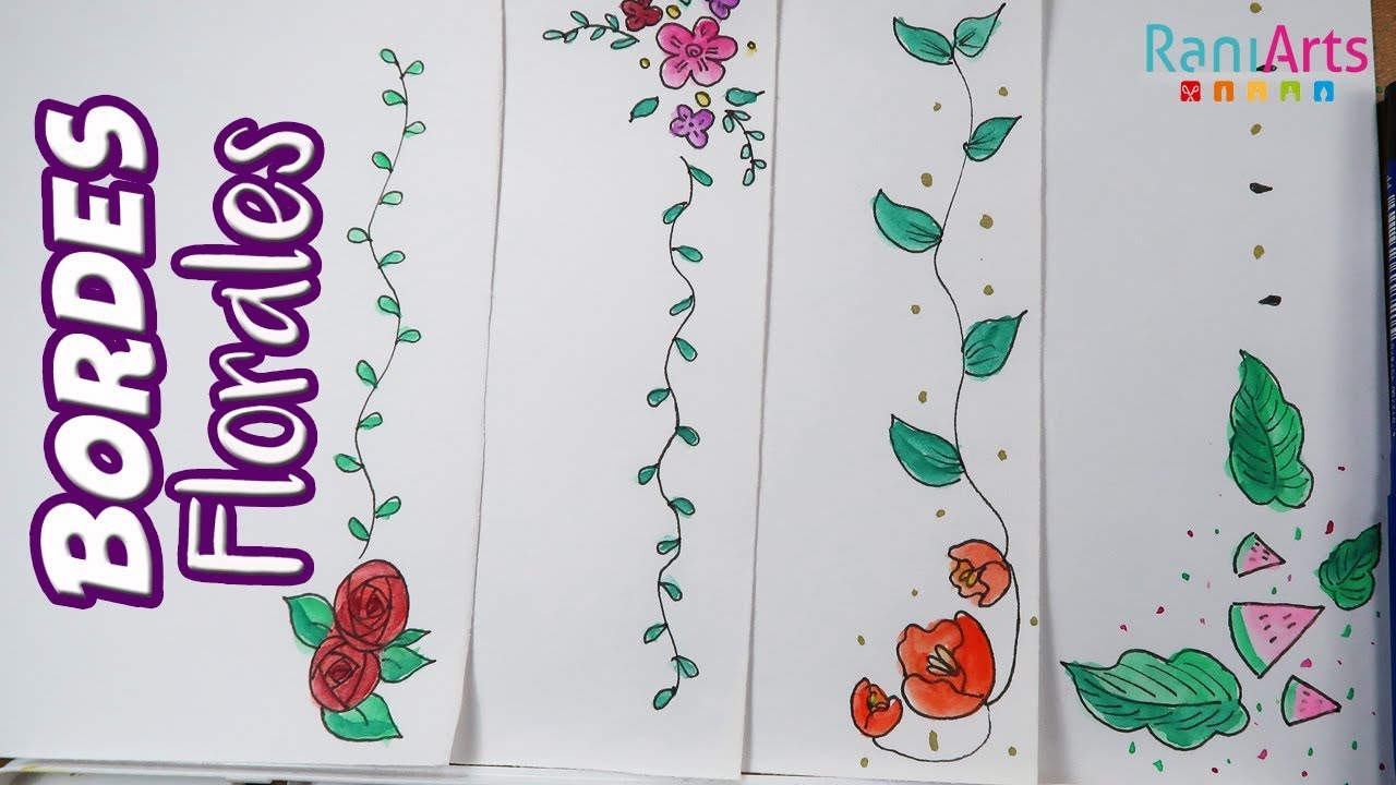 BORDES / MÁRGENES FLORALES!!! (Decora tus apuntes o cartas)