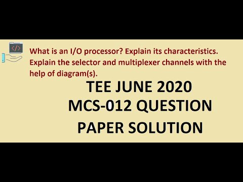 What is an I/O processor its characteristics? Explain selector and multiplexer channels.