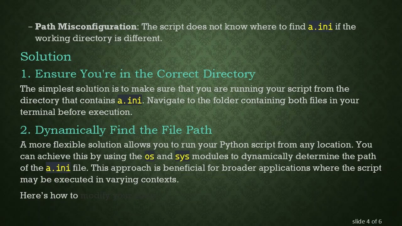 How to Fix configparser.NoSectionError: No Section: 'setting' in Python