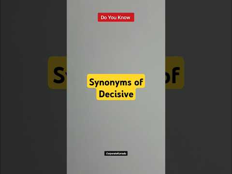 10 Synonyms of Decisive | #shorts #synonyms #synonymsforssc #gk #exam #english #learn