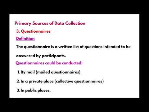 Methods of Data Collection