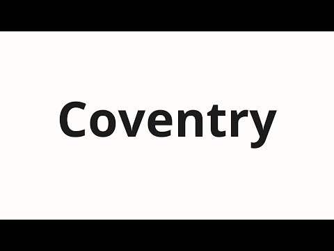 How to pronounce Coventry