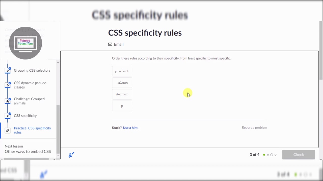 CSS Specificity Rules Practice