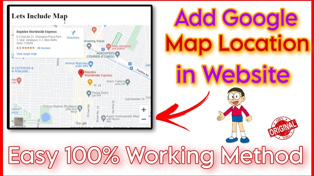 How to add google map location in your website - Easy Way 100% | 2023 Method