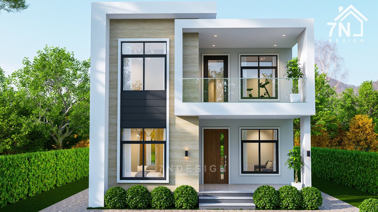 7.2 x 10.2 Meters Modern Small House | 2Storey House Design 3Bedrooms