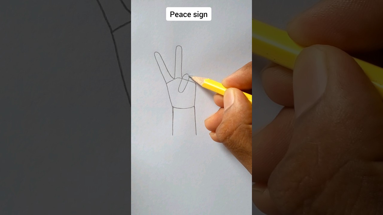 How to draw a peace sign #handdrawing #drawingtutorial