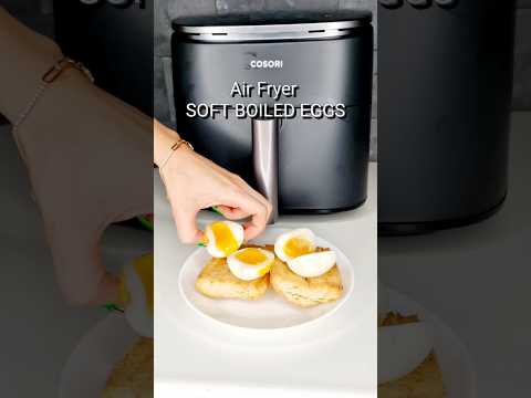 #shorts #asmr Life Hack🥚 Perfect Soft Boiled Eggs made with COSORI Turboblaze #airfryer (DC601) 🥚