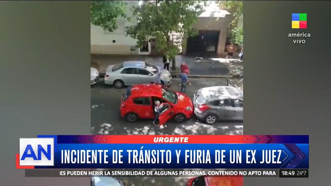 Incidente de tránsito y furia de un ex juez