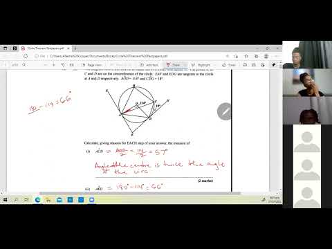Circle Geometry/Theorems CXC CSEC Mathematics Pastpapers