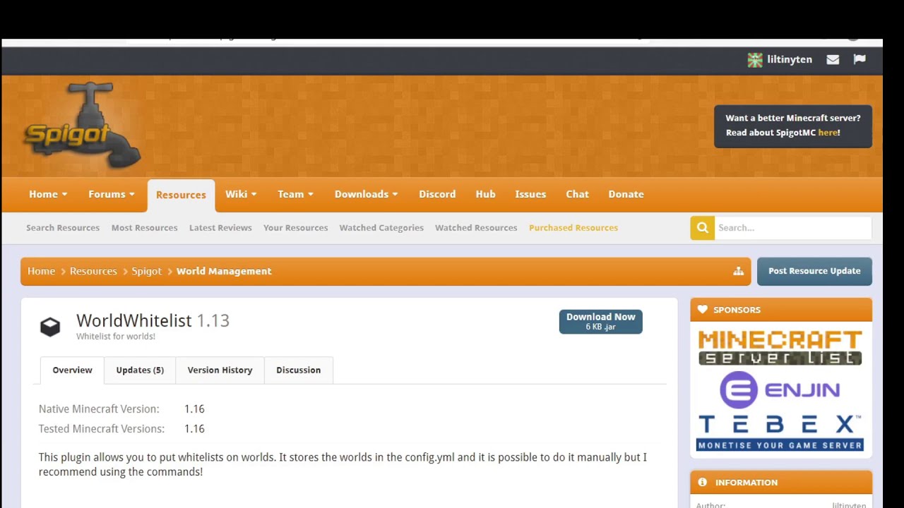 [Minecraft Plugins]  WorldWhitelist ~ Whitelist your worlds!