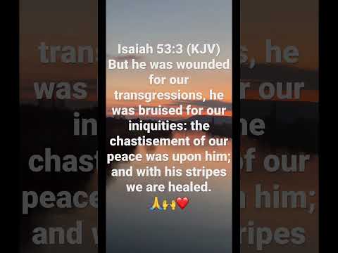 The chastisement of our peace was upon him