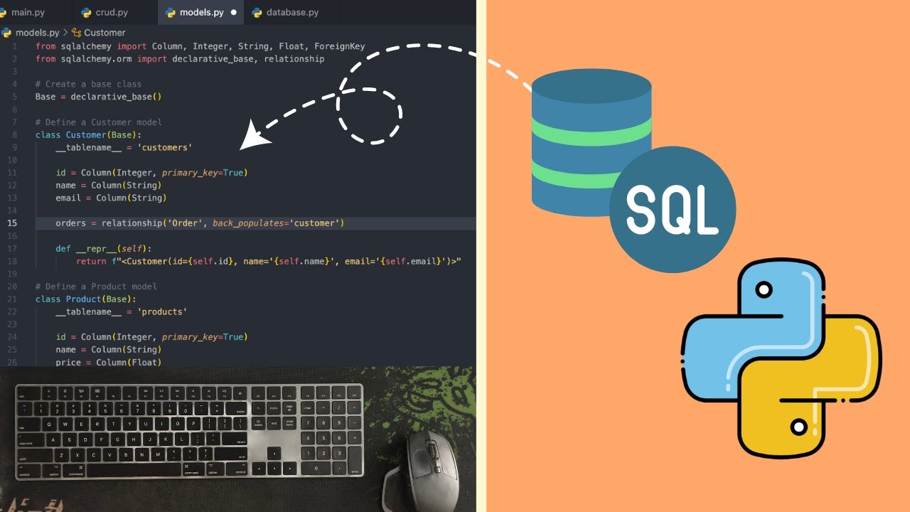 ASMR Programming with Python & SQL – No Talking Database Tutorial