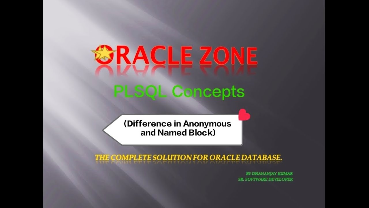 What is the difference between anonymous block and subprograms?| SQL/PL SQL/Oracle Database Beginner