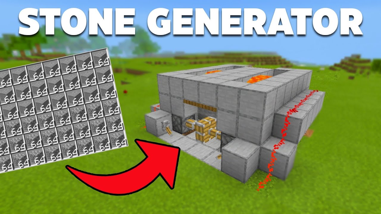 Easy And Fast Stone Generator Tutorial In Minecraft Bedrock (mcpe ...