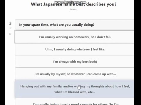 What Japanese name best describes you?- Random quiz