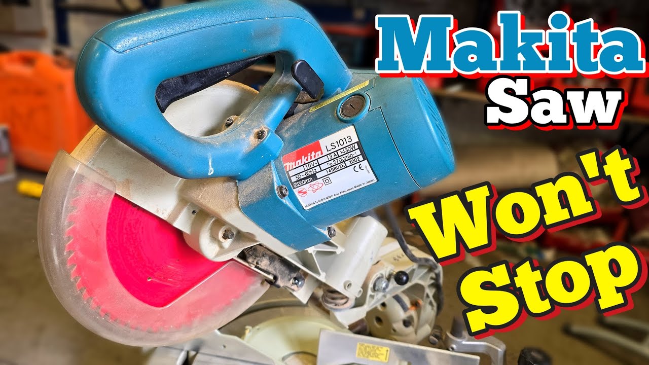 NO Brakes on a Makita LS1013 Miter saw. Easy strip and fix.