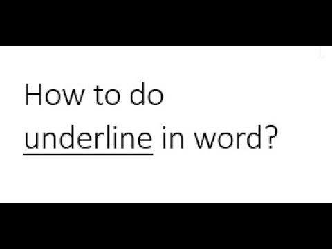 How to make line under text in Word! MS Word for beginners!