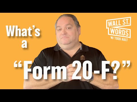 Wall Street Words word of the day = Form 20-F