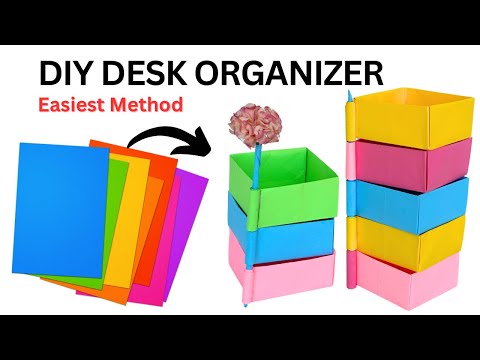 Desk organiser|DIY Paper Storage Box|Stepper Box Tutorial|Step By step|PaperCraft|Origami Craft