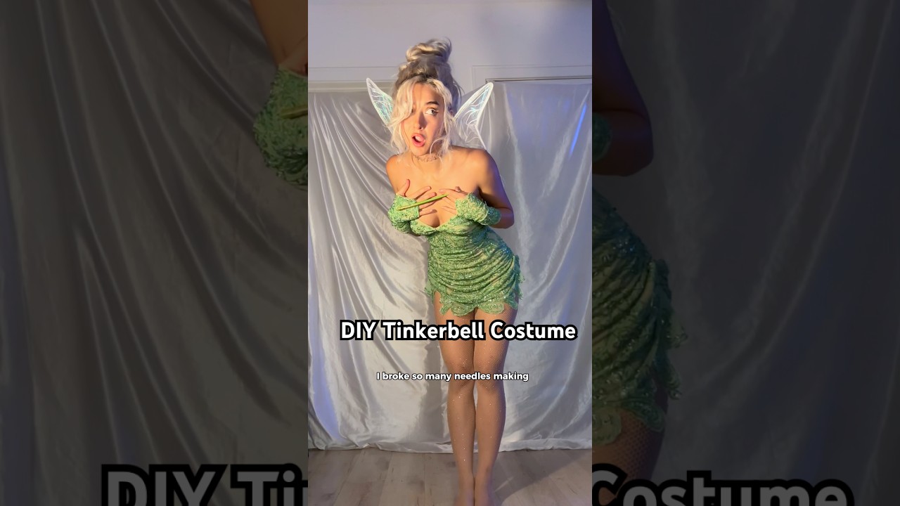 DIY Tinkerbell costume from THRIFT STORE!