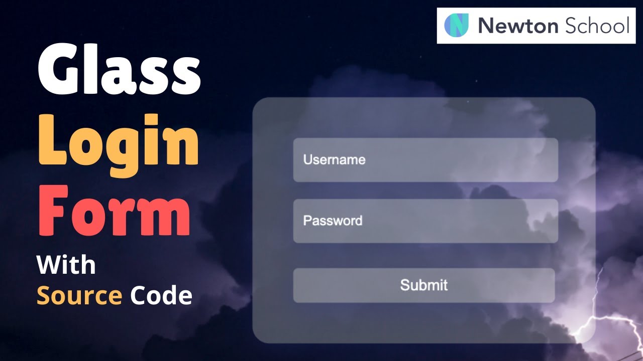 Glassmorphism Login Form using Html & CSS  | With Source Code