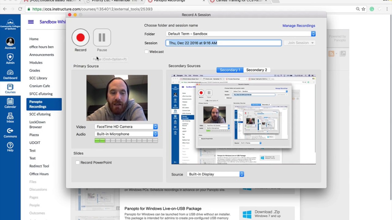 Panopto Basics Overview